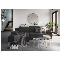 Sit & More Ecksofa SIT & MORE "Latigo L-Form" Sofas Gr. B/T: 270cm x 163cm, Flachgewebe, Recamiere links, ohne Bettfunktion-ohne Bettkasten, grau (anthrazit) mit Recamiere, wahlweise Bettfunktion und Bettkasten