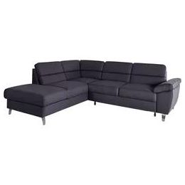 Sit & More Ecksofa SIT & MORE "Sorano L-Form" Sofas Gr. B/H/T: 249cm x 88cm x 212cm, Flachgewebe, Ottomane links, ohne Funktion, grau (anthrazit) wahlweise mit Bettfunktion und Bettkasten