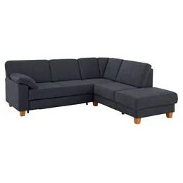 Ecksofa Home Affaire "Belfort L-Form" Sofas Gr. B/H/T: 243cm x 88cm x 91cm, Luxus-Microfaser ALTARA NUBUCK, Ottomane rechts, mit Bettfunktion-mit Stauraum, grau (anthrazit) mit Federkern, wahlweise Bettfunktion und Stauraum