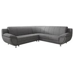 Ecksofa Trendmanufaktur "Rondo II, L-Form" Sofas Gr. B/H/T: 267cm x 85cm x 247cm, Struktur fein, langer Schenkel links, Mit Federkern, mit Bettfunktion, grau (hellgrau) wahlweise mit Federkern, Bettfunktion