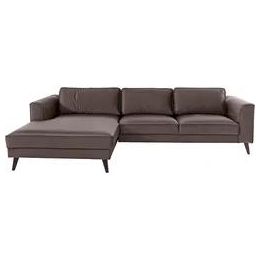 Ecksofa Inosign "Lumber Jack, L-Form" Sofas Gr. B/H/T: 280cm x 85cm x 167cm, Velours, Recamiere links, ohne Schlaffunktion und Bettkasten, grau (taupe) in moderner Optik