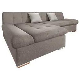 Ecksofa Trendmanufaktur "Reggae II, L-Form" Sofas Gr. B/H/T: 237cm x 78cm x 156cm, Struktur fein, Recamiere links, ohne Bettfunktion, braun (tan) wahlweise mit Bettfunktion