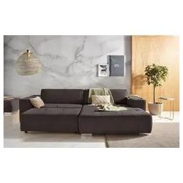 Ecksofa Inosign "Sapporo L-Form" Sofas Gr. B/H/T: 293cm x 78cm x 172cm, Luxus-Microfaser, Recamiere rechts, mit Bettfunktion, braun (dunkelbraun) wahlweise Bettfunktion oder Sitztiefenverstellung, Federkern