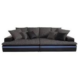 Big-Sofa Inosign "Haiti" Sofas Gr. B/H/T: 300cm x 85cm x 142cm, Microfaser PRIMABELLE-Struktur, Mit Kaltschaum-RGB-LED-Beleuchtung, schwarz wahlweise mit Kaltschaum (140kg BelastungSitz) und RGB-Beleuchtung