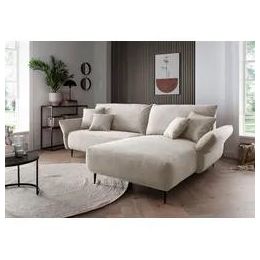 Ecksofa Inosign "Amarena L-Form" Sofas Gr. B/H/T: 286cm x 96cm x 178cm, Cord, Recamiere rechts, Zierkissenfarbe 40 x 40cm: beige-Zierkissenfarbe 45 x 45cm: beige, beige inklusive Armlehnenverstellfunktion, 4x Zierkissen gratis