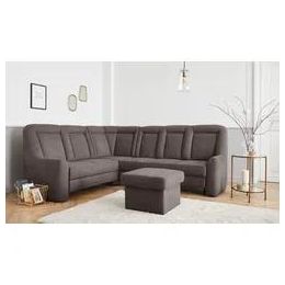 Sit & More Ecksofa SIT & MORE "Melissa L-Form" Sofas Gr. B/H/T: 257cm x 107cm x 217cm, Soft clean, langer Schenkel rechts, ohne Bettfunktion-ohne Schubkasten, braun (espresso) klassisches Polsterprogramm, wahlweise Bettfunktion und Schubkasten