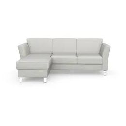 Sit & More Ecksofa SIT & MORE "Visby L-Form", grau (hellgrau), B:248cm H:87cm T:162cm, Sofas, wahlweise mit Bettfunktion und Bettkasten, frei im Raum stellbar