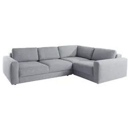 Ecksofa Places of Style "Bloomfield, L-Form" Sofas Gr. B/H/T: 304cm x 84cm x 224cm, Struktur grob, langer Schenkel links, XXL ohne Sitztiefenverstellung, grau (antarctica) extra tiefe Sitzfläche, wahlweise mit Sitztiefenverstellung