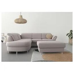 Sit & More Ecksofa SIT & MORE "Apulia L-Form" Sofas Gr. B/H/T: 250cm x 78cm x 212cm, Samtoptik, langer Schenkel rechts, ohne Bettfunktion-ohne Bettkasten-mit Armteilverstellung-mit Kopfteilverstellung, beige (sand) wahlweise Bettfunktion, Bettkasten und Kopf- Armteilverstellung