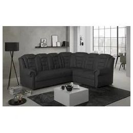 Ecksofa Home Affaire "Boston L-Form" Sofas Gr. B/H/T: 266 cm x 102 cm x 216 cm, Kunstleder SOFTLUX, langer Schenkel links, Ohne Bettfunktion-ohne Schubkasten, schwarz (black) Gemütliches Ecksofa mit hoher Rückenlehne in klassischem Design