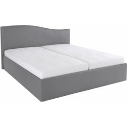 Polsterbett, grau, B:172cm L:210cm, Bezug Bett: Kunstleder;Bonnell-Federkernmatratze: 51% Polypropylen, 39% Polyester und 10% Baumwolle;Kaltschaummatratze: 100% Polyester, Bezug abnehm- und waschbar bis 60C, Westfalia Schlafkomfort, Betten, Polsterbett ohne Bettkasten Polsterbett, inkl. Bettkasten bei Ausführung mit Matratze