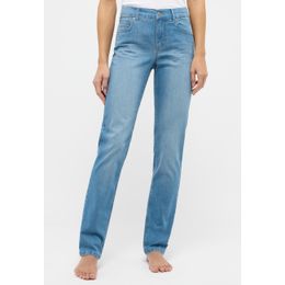 Straight-Jeans Angels "CICI" Gr. 46, Länge 28, blau (light blue used) Damen Jeans Röhrenjeans in Slim Fit-Passform