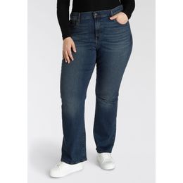 LEVI'S® PLUS Bootcut-Jeans LEVI'S PLUS "725" Gr. 14 (44), Länge 30, blau (dark indigo) Damen Jeans Bootcut High Rise