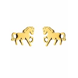 Adelia´s Paar Ohrhänger ADELIA´S "585 Gold Ohrringe Ohrstecker Pferd" Gr. Damen, Gelbgold 585, goldfarben (gold) Damen Ohrhänger Goldschmuck für