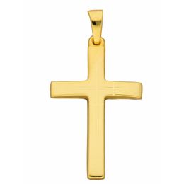 Adelia´s Ketten-Anhänger ADELIA´S "585 Gold Kreuz Anhänger" Schmuckanhänger Gr. Damen, Gelbgold 585, goldfarben (gold) Damen Anhänger Goldschmuck für & Herren