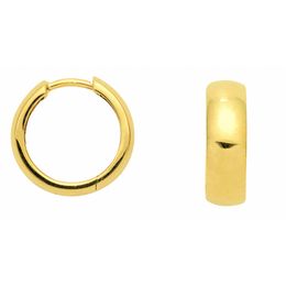 Adelia´s Paar Ohrhänger ADELIA´S "Damen Goldschmuck 1 585 Gold Ohrringe / Creolen Ø 14 mm" Gr. Damen, goldfarben (gold) Damen Ohrhänger 585 Gold Goldschmuck für