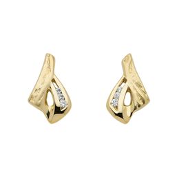 Adelia´s Paar Ohrhänger ADELIA´S "333 Gold Ohrringe Ohrstecker" Gr. Damen, Gelbgold 333, goldfarben (gold) Damen Ohrhänger mit Zirkonia Goldschmuck für