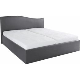 Polsterbett, grau (anthrazit), B:192cm L:210cm, Bezug Bett: Kunstleder;Bonnell-Federkernmatratze: 51% Polypropylen, 39% Polyester und 10% Baumwolle;Kaltschaummatratze: 100% Polyester, Bezug abnehm- und waschbar bis 60C, Westfalia Schlafkomfort, Betten, Polsterbett ohne Bettkasten Polsterbett, inkl. Bettkasten bei Ausführung mit Matratze