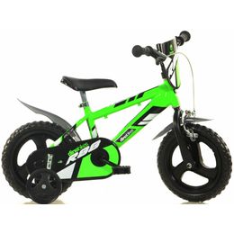 Kinderfahrrad DINO "Jungenfahrrad 12 Zoll" Fahrräder Gr. 21 cm, 12 Zoll (30,48 cm), grün Kinder Kinderfahrräder mit Stützrädern und Frontschild