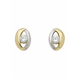 Adelia´s Paar Ohrhänger ADELIA´S "1 333 Gold Ohrringe / Ohrstecker mit Zirkonia" Gr. Damen, Gelbgold 333, goldfarben (gold) Damen Ohrhänger 333 Gold mit Zirkonia Goldschmuck für