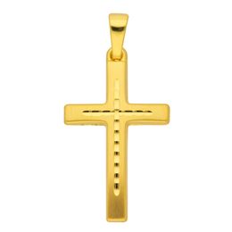 Adelia´s Ketten-Anhänger ADELIA´S "333 Gold Kreuz Anhänger" Schmuckanhänger Gr. Gelbgold 333, goldfarben (gold) Damen Goldschmuck für & Herren