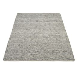 Teppich OCI DIE TEPPICHMARKE "FAVORIT" Teppiche Gr. B/L: 170 cm x 240 cm, 12 mm, 1 St., grau (charcoal) Esszimmerteppiche Handweb-Teppich aus Indien, handgewebt, hochwertig verarbeitet