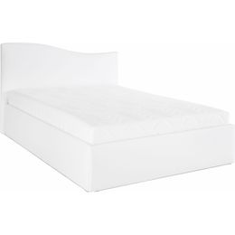 Polsterbett, weiß, B:152cm L:210cm, Bezug Bett: Kunstleder;Bonnell-Federkernmatratze: 51% Polypropylen, 39% Polyester und 10% Baumwolle;Kaltschaummatratze: 100% Polyester, Bezug abnehm- und waschbar bis 60C, Westfalia Schlafkomfort, Betten, Polsterbett ohne Bettkasten Polsterbett, inkl. Bettkasten bei Ausführung mit Matratze