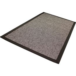 Teppich Dekowe "Naturino Classic" Teppiche Gr. B/L: 80 cm x 150 cm, 8 mm, 1 St., grau (anthrazit) Esszimmerteppiche Flachgewebe, Sisal-Optik, mit Bordüre, In- und Outdoor geeignet