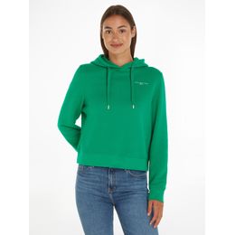 Kapuzensweatshirt Tommy Hilfiger "1985 RLX MINI CORP LOGO HOODIE" Gr. XXXL (46), grün (olympic green) Damen Sweatshirts Sweats mit Logo-Schriftzug auf der Brust