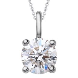 Kette mit Anhänger ONE ELEMENT "0.3 ct Diamant Brillant aus 750 Weißgold" Halsketten Gr. 0.3 ct, Weißgold 750-Diamanten, silberfarben (silber) Damen Schmuckset - Set mit verstellbarer Halskette