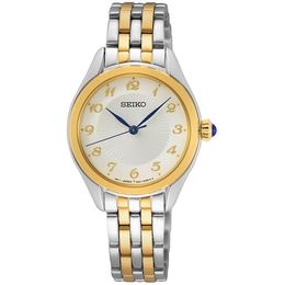 Quarzuhr Seiko "SUR380P1" Armbanduhren silberfarben (silberfarben, goldfarben) Damen Quarzuhren Armbanduhr, Damenuhr