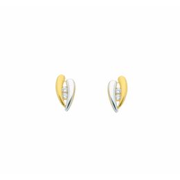 Adelia´s Paar Ohrhänger ADELIA´S "1 333 Gold Ohrringe / Ohrstecker mit Zirkonia" Gr. Damen, Gelbgold 333, goldfarben (gold) Damen Ohrhänger 333 Gold mit Zirkonia Goldschmuck für