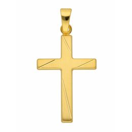 Adelia´s Ketten-Anhänger ADELIA´S "333 Gold Kreuz Anhänger" Schmuckanhänger Gr. Damen, Gelbgold 333, goldfarben (gold) Damen Goldschmuck für & Herren