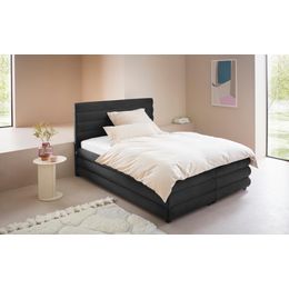 Polsterbett "Maylis", grau (anthrazit), B:152cm L:211cm, 100% Polyester, LeGer Home by Lena Gercke, Betten, Polsterbett ohne Bettkasten Polsterbett, wahlweise mit und ohne Matratze und Lattenrost, auch in 200cm Breite