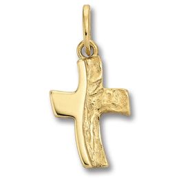 Kette mit Anhänger ONE ELEMENT "Kreuz aus 333 Gelbgold" Halsketten Gr. Gelbgold 333, goldfarben (gold) Damen Ketten mit Anhänger Schmuckset - Set verstellbarer Halskette