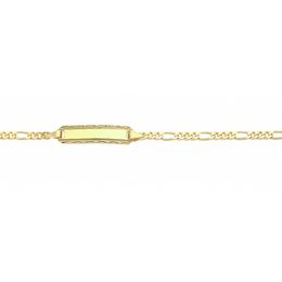 Adelia´s Goldarmband ADELIA´S "333 Gold Figaro Armband 14 cm" Armbänder Gr. 14, Gelbgold 333, goldfarben (gold) Damen Armbänder Gold 333 Goldschmuck für