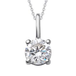 Ketten-Anhänger ONE ELEMENT "0.15 ct Diamant Brillant Anhänger aus 950 Platin" Schmuckanhänger Gr. 0.15 ct mit Diamant, Platin 950, silberfarben (silber) Damen Platin Schmuck