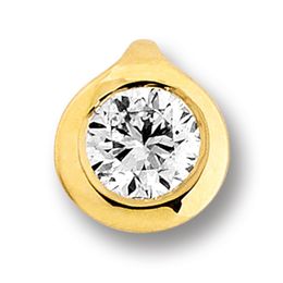 Kette mit Anhänger ONE ELEMENT "0.25 ct Diamant Brillant Zarge aus 585 Gelbgold" Halsketten Gr. 0.25 ct, Gelbgold 585-Diamanten, goldfarben (gold) Damen Ketten mit Anhänger Schmuckset - Set verstellbarer Halskette