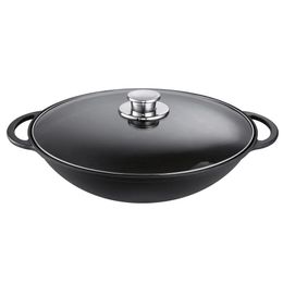 Schulte Ufer Wok SCHULTE-UFER "Rustika" Pfannen Gr. Ø 36 cm, schwarz Woks Induktion