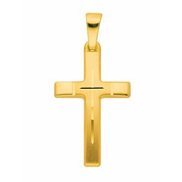 Adelia´s Ketten-Anhänger ADELIA´S "333 Gold Kreuz Anhänger" Schmuckanhänger Gr. Damen, Gelbgold 333, goldfarben (gold) Damen Anhänger Goldschmuck für & Herren