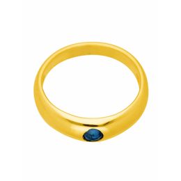 Adelia´s Ketten-Anhänger ADELIA´S "333 Gold Anhänger Taufring mit Safir Ø 11,2 mm" Schmuckanhänger Gr. Gelbgold 333, blau Damen Anhänger 333 Gold mit Safir Goldschmuck für