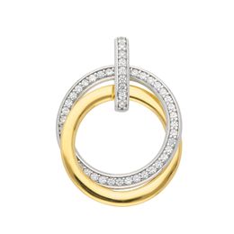 Adelia´s Ketten-Anhänger ADELIA´S "333 Gold Anhänger mit Zirkonia" Schmuckanhänger Gr. mit Zirkonia, Weißgold 333, goldfarben (gold) Damen Anhänger 333 Gold mit Zirkonia Goldschmuck für