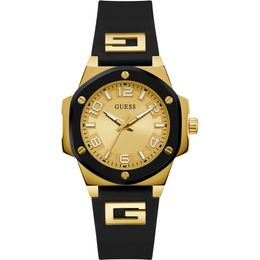 Quarzuhr Guess "GW0555L2" Armbanduhren schwarz (schwarz, goldfarben) Damen Quarzuhren Armbanduhr, Damenuhr