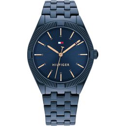 Quarzuhr Tommy Hilfiger "CLASSIC, 1782552" Armbanduhren blau (dunkelblau) Damen Quarzuhren Armbanduhr, Damenuhr, analog