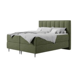 Boxbett Places of Style "Rita", grün, B:185 L:211, Komplettbetten, Boxspringbett, mit Taschen-Federkernmatratze und Bettkasten