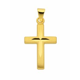 Adelia´s Ketten-Anhänger ADELIA´S "333 Gold Kreuz Anhänger" Schmuckanhänger Gr. Damen, Gelbgold 333, goldfarben (gold) Damen Anhänger Goldschmuck für & Herren