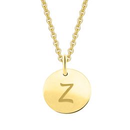 Ketten-Anhänger ONE ELEMENT "Buchstabe Z Buchstaben Anhänger aus 333 Gelbgold Ø 11,0 mm" Schmuckanhänger Gr. Z, Gelbgold 333, goldfarben (gold) Damen Anhänger Gold Schmuck Buchstabe Z