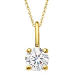 Kette mit Anhänger ONE ELEMENT "0.1 ct Diamant Brillant aus 585 Gelbgold" Halsketten Gr. 0.1 ct, Gelbgold 585-Diamanten, goldfarben (gold) Damen Schmuckset - Set mit verstellbarer Halskette