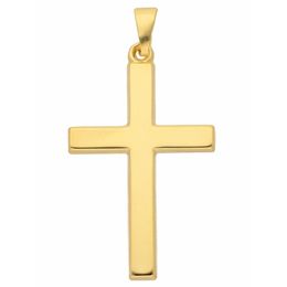 Adelia´s Ketten-Anhänger ADELIA´S "333 Gold Kreuz Anhänger" Schmuckanhänger Gr. Damen, Gelbgold 333, goldfarben (gold) Damen Anhänger Goldschmuck für & Herren