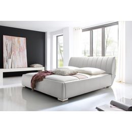 Meise Möbel Polsterbett MEISE.MÖBEL "Luna", weiß, L:240cm, Bezug Bett: Kunstleder, Betten, Bett Möbel Stauraumbett Kunstlederbett Bettgestell Polsterbett, mit Lattenrost und Bettkasten